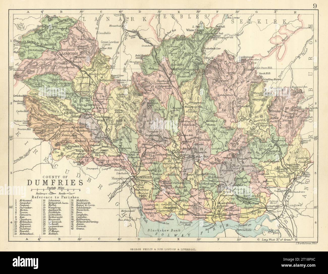 Dumfries map hi-res stock photography and images - Alamy