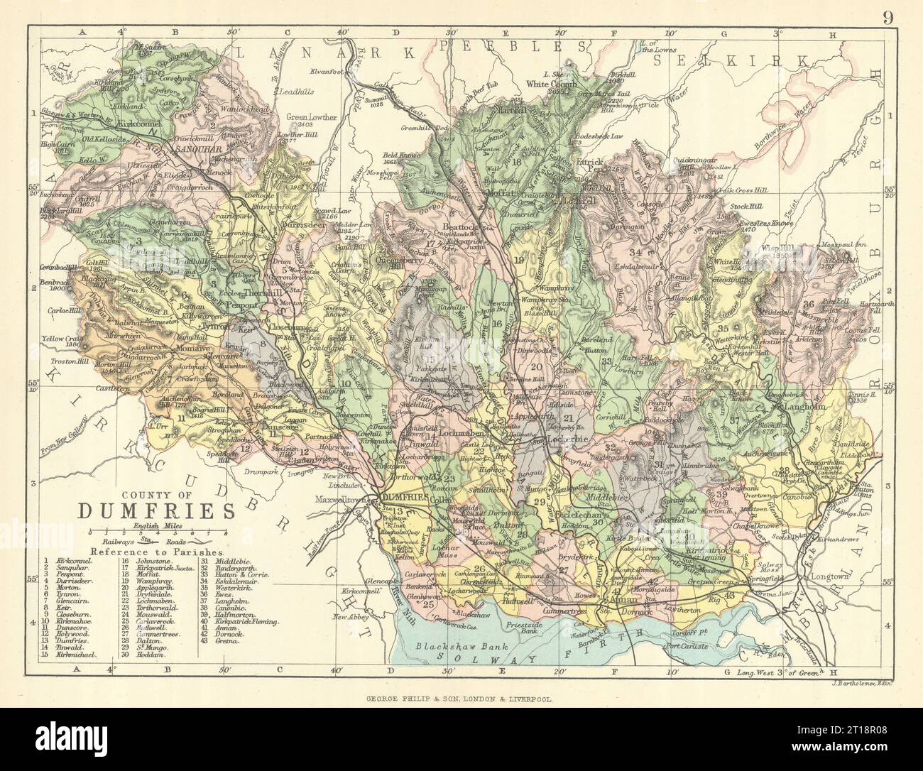 Bartholomew county map hi-res stock photography and images - Alamy