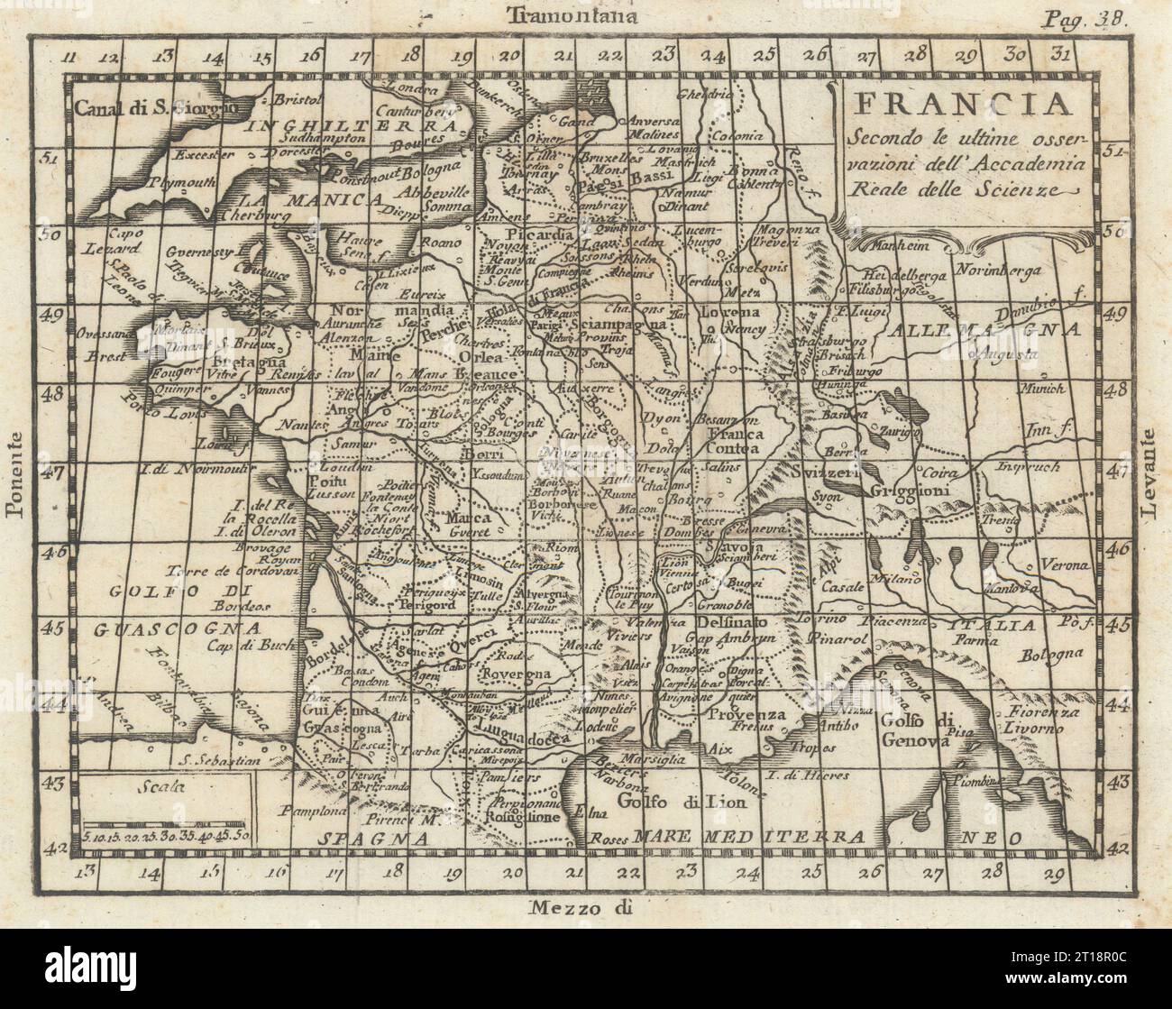 18th century france map hi-res stock photography and images - Alamy