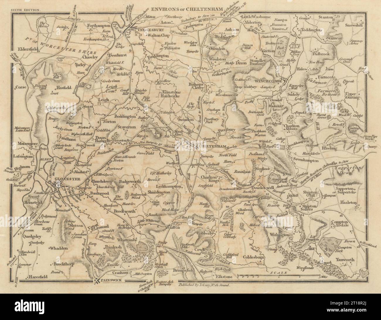 Vintage map of gloucester hi-res stock photography and images - Alamy