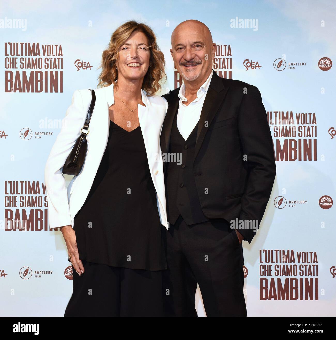 Claudio Bisio, Sandra Bonzi wife Stock Photo - Alamy