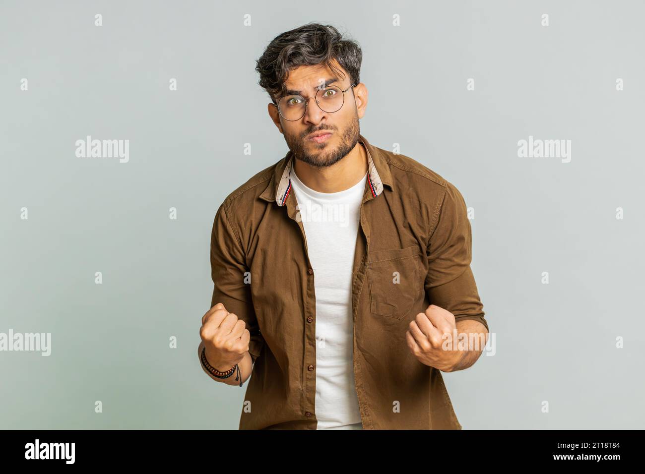 Irritated angry Indian man screams from stress tension problems feels ...