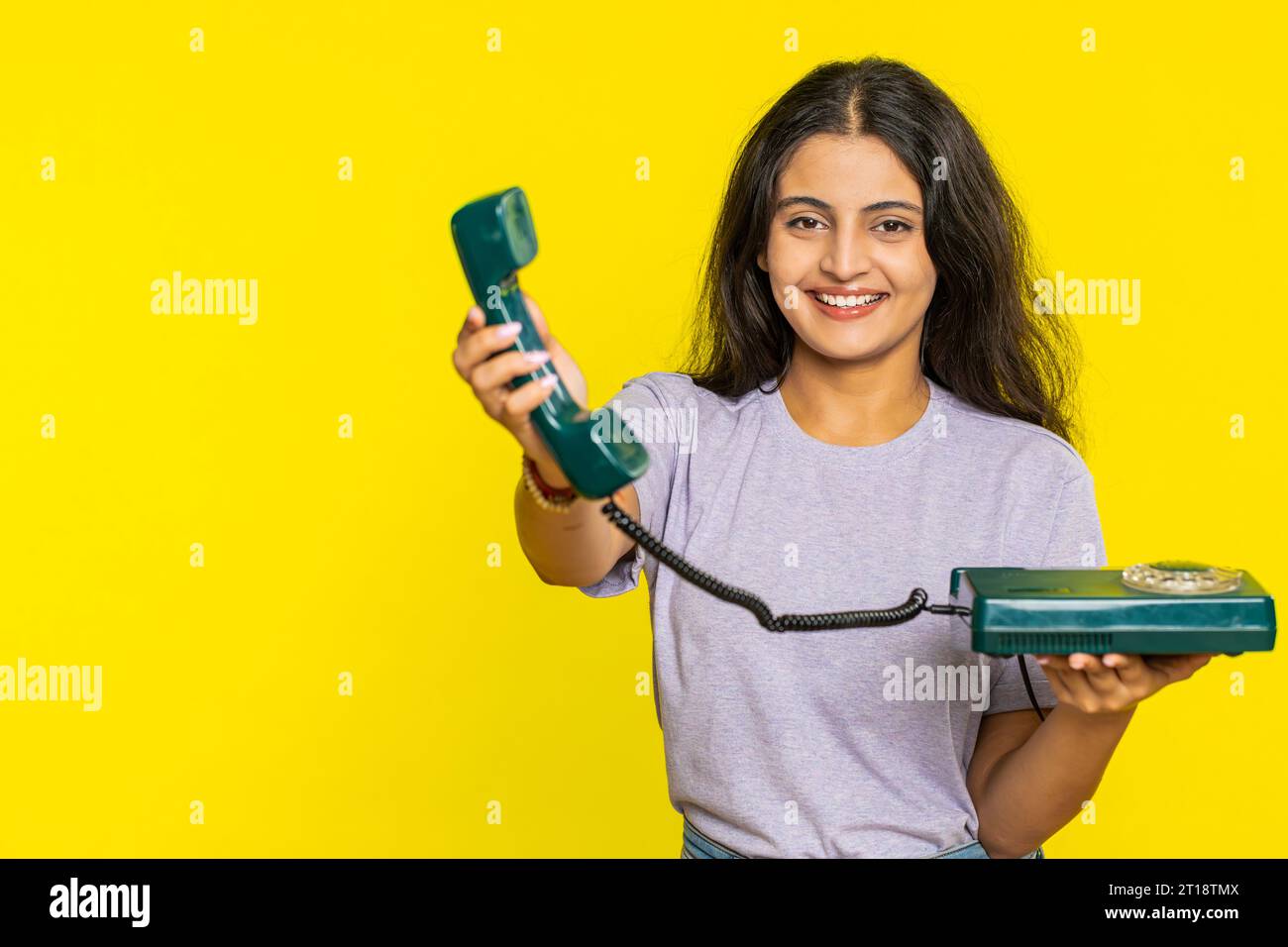 Indian woman talking on landline hi-res stock photography and images ...