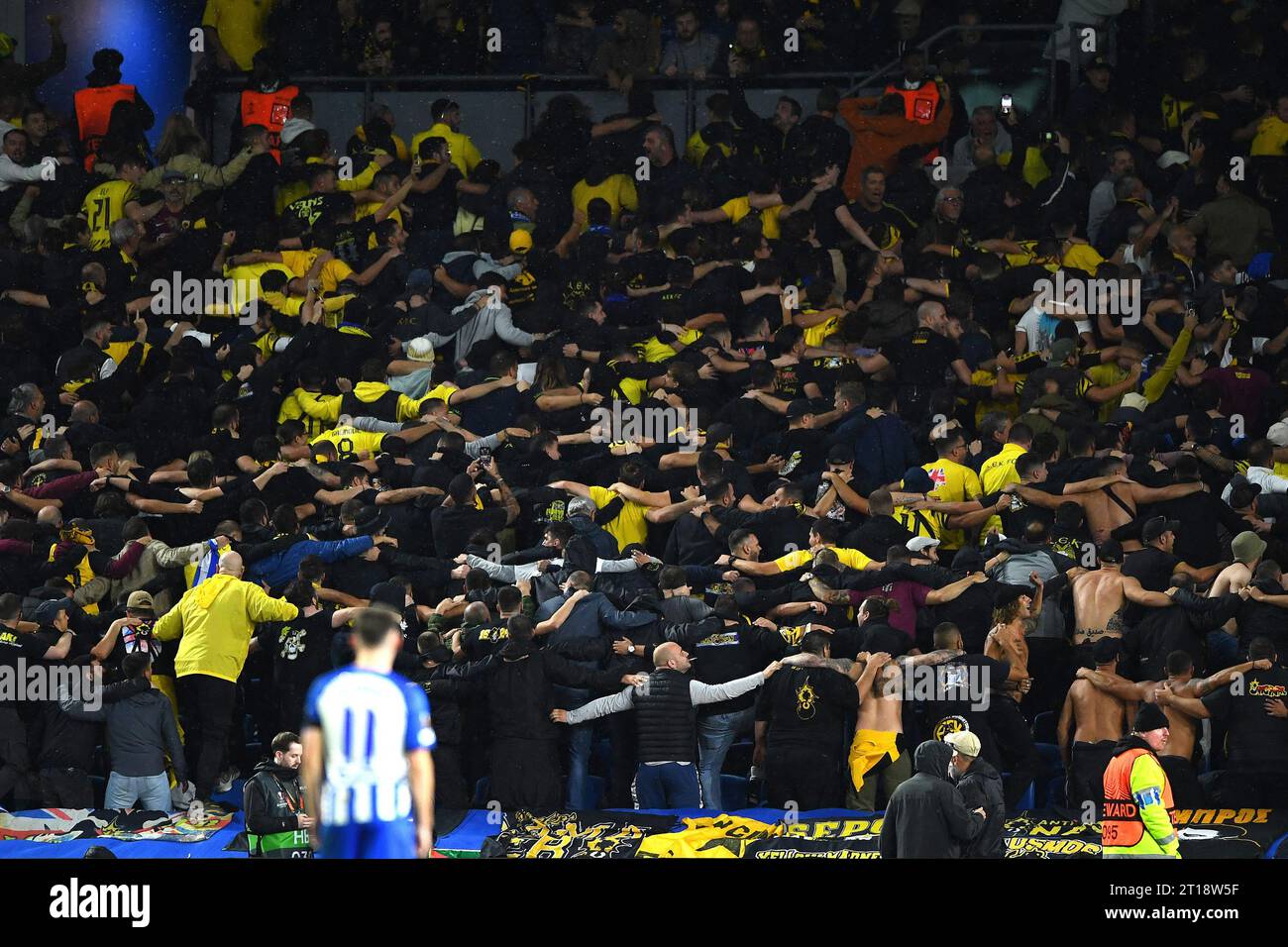 AEK Athens fans do a Poznan - Brighton & Hove Albion v AEK Athens, UEFA ...