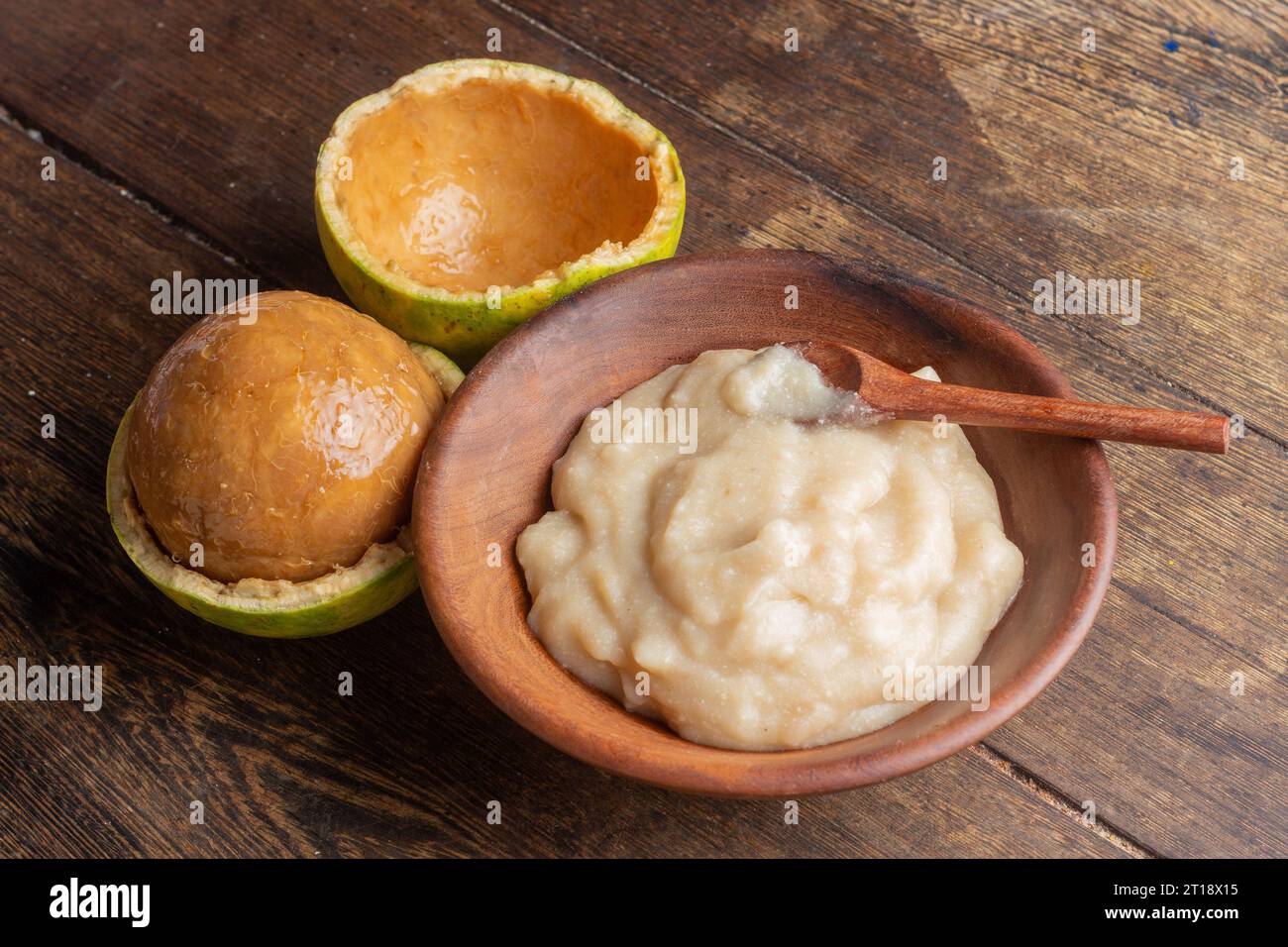 Traditional African cornmeal porridge enriched with Natal orange wild ...