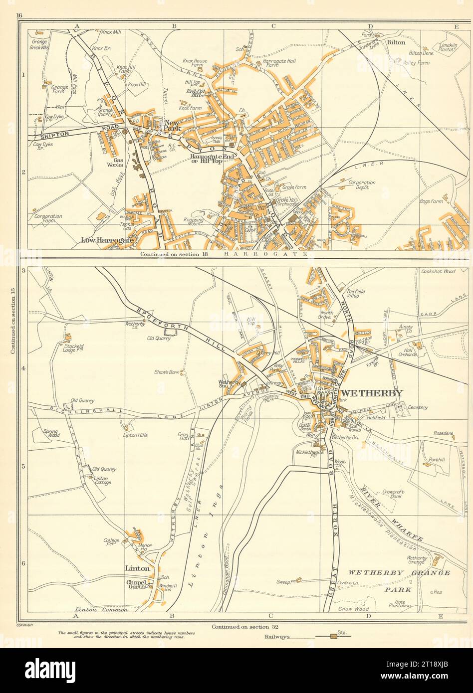 Map of harrogate hi-res stock photography and images - Alamy