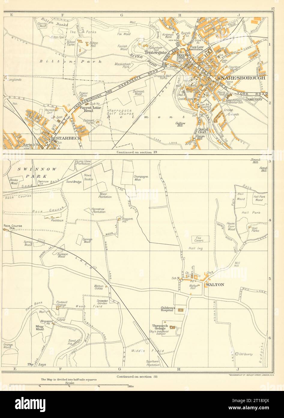 Map of knaresborough hi-res stock photography and images - Alamy