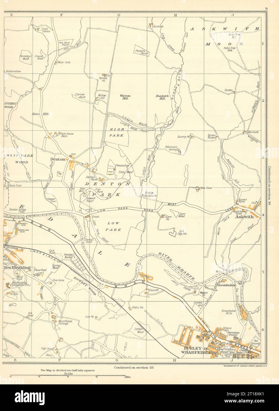 YORKS Askwith Moor Burley-In-Wharfedale Denton Ben Rhydding Greenholme ...
