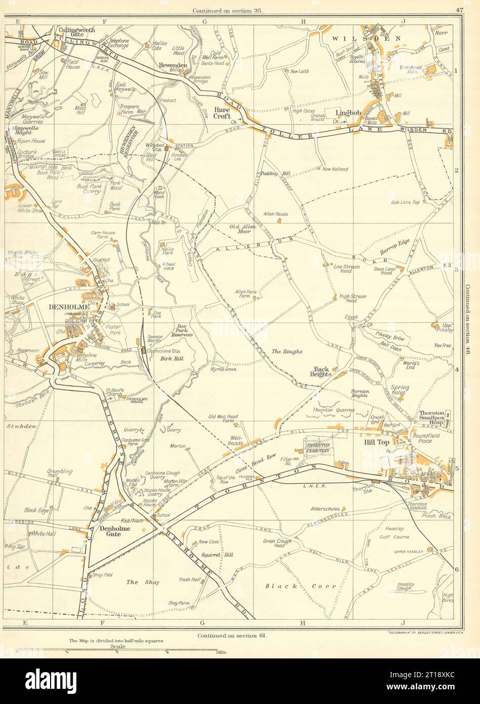 YORKS Hare Croft Lingbob Heights Hill Top Denholme Black Carr Wilsden ...