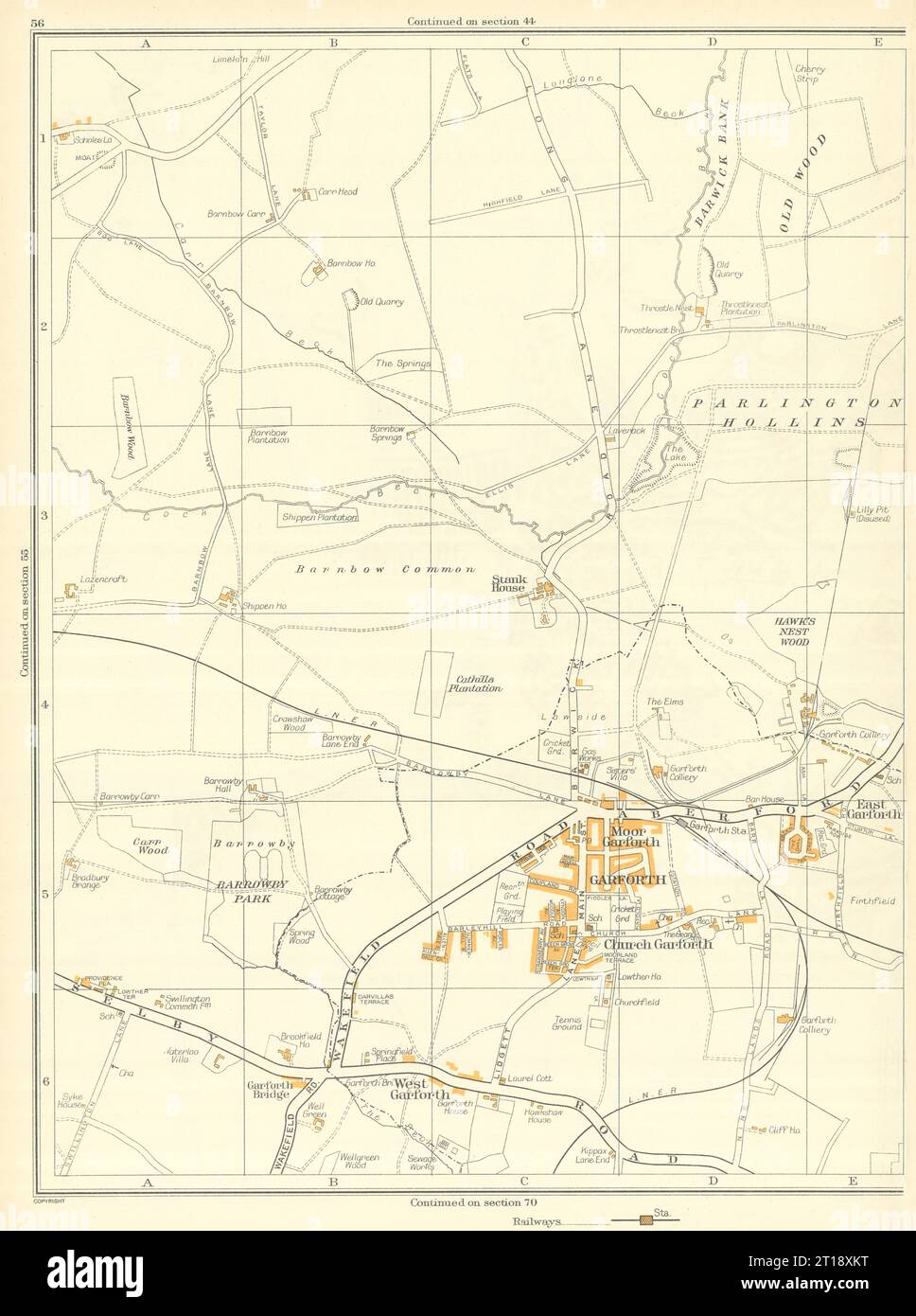 YORKSHIRE West Church East Moor Garforth Barrowby Parlington Hollins ...