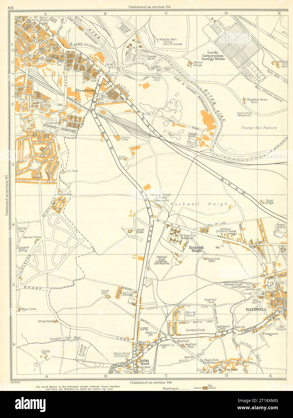 LEEDS Rothwell Haigh Carlton Robin Hood Stourton Kiddow Spring 1935 old ...