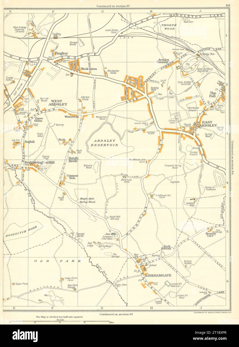YORKSHIRE Kirkhamgate West East Ardsley Thorpe Wood Beggarington Hill ...