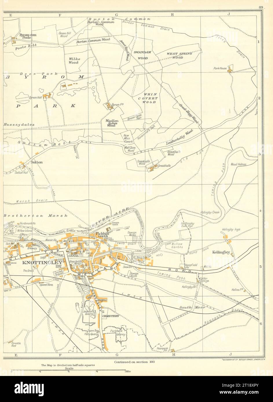 Map of knottingley hi-res stock photography and images - Alamy