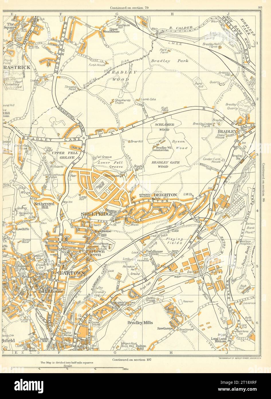 Map of huddersfield hi-res stock photography and images - Alamy