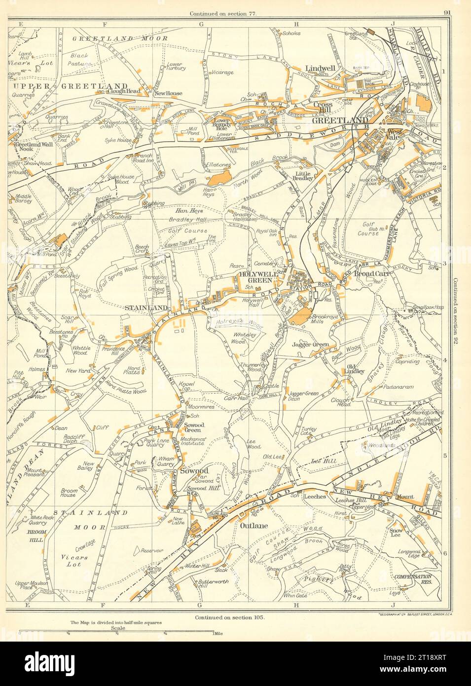 YORKSHIRE Stainland Holywell Green Greetland Lindwell Jagger Outlane ...