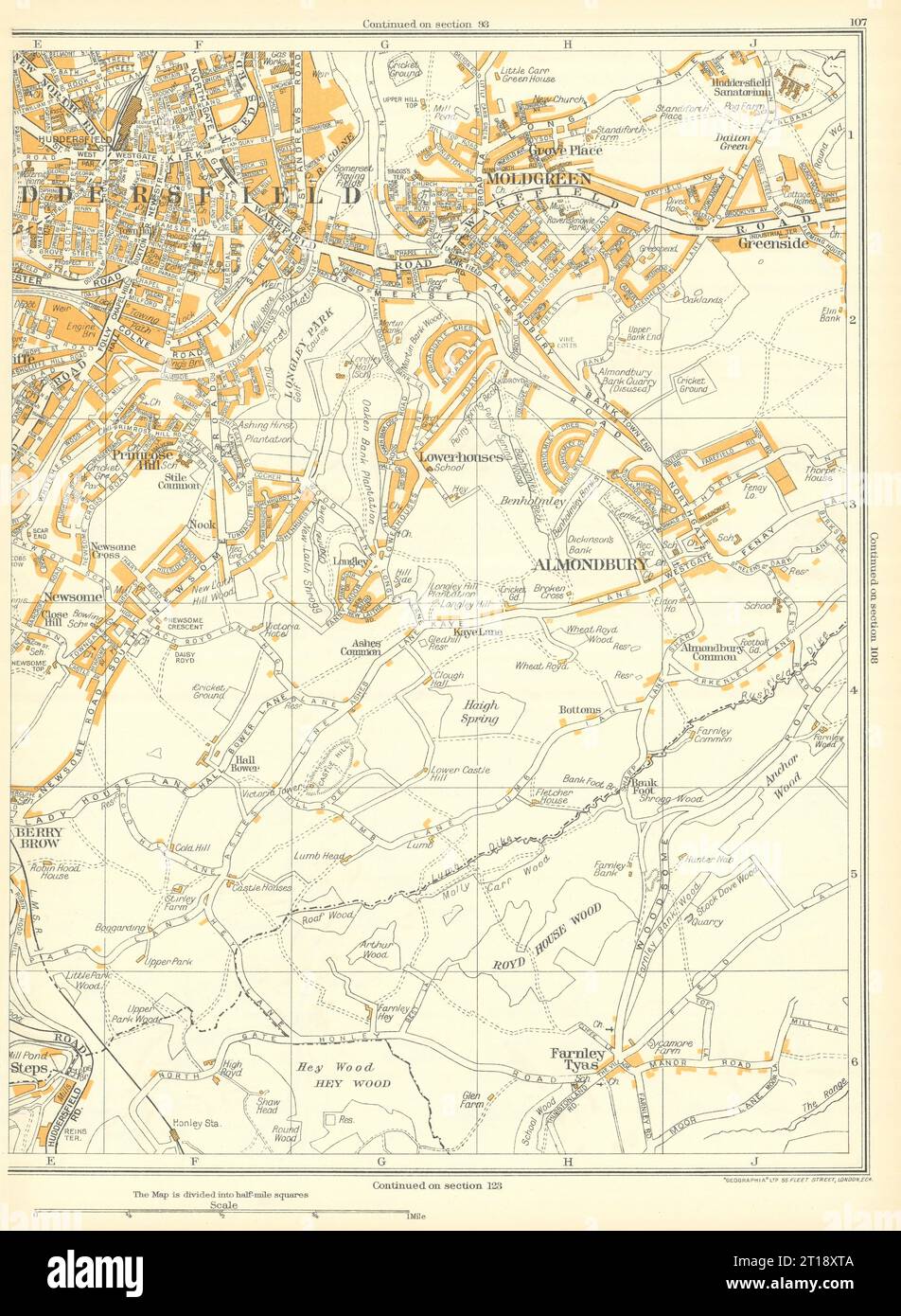 HUDDERSFIELD Almondbury Farnley Tyas Lowerhouses Moldgreen Hall Bower ...