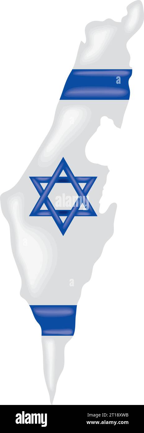 israel flag in map Stock Vector Image & Art - Alamy