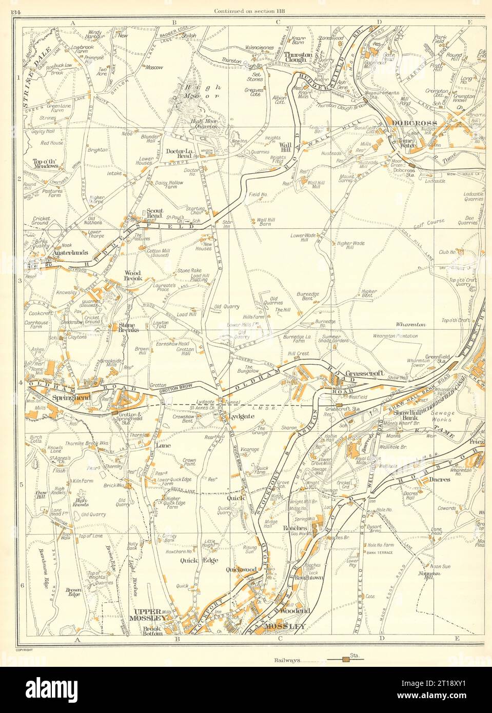 Saddleworth map hi-res stock photography and images - Alamy