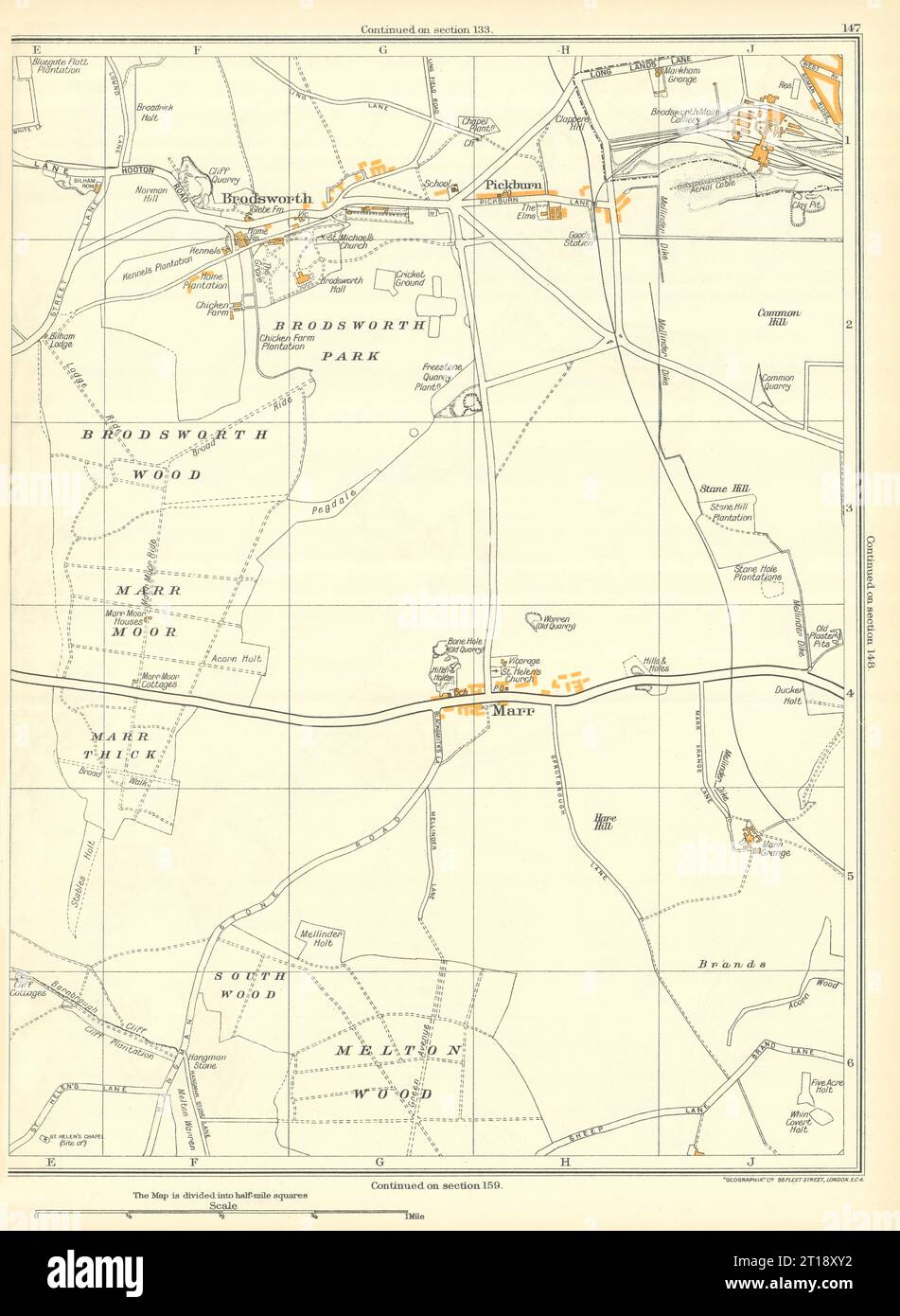 YORKSHIRE Brodsworth Marr Aldwick le Street Melton Wood Pickburn 1935 ...
