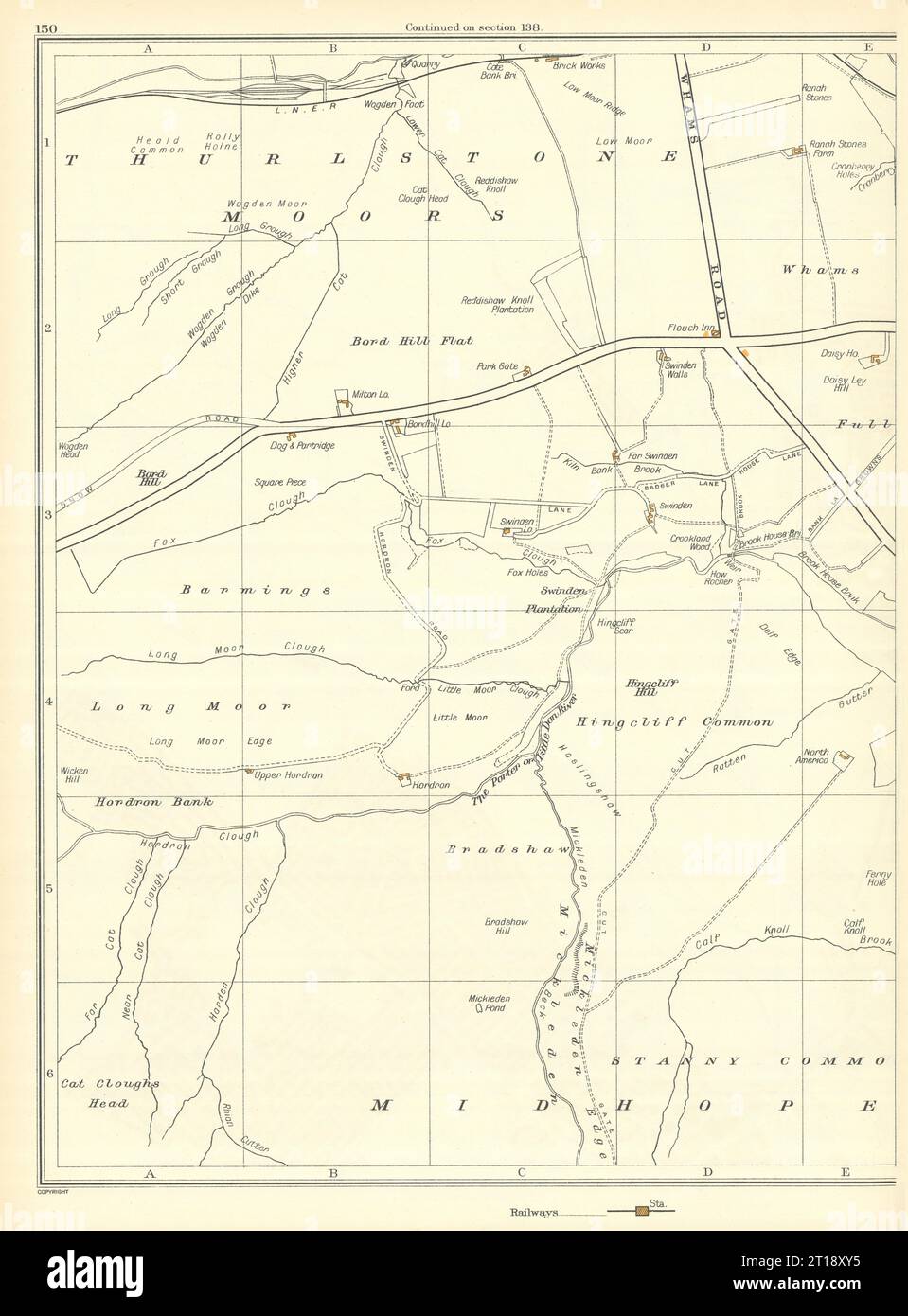 YORKSHIRE Thurlestone Midhope Barnside Moors Ecklands Flouch Inn 1935 ...