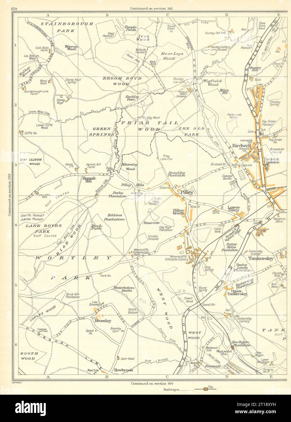 YORKSHIRE Birdwell Pilley Hermit Hill Bromley Broom Royd Wd Tankersley ...