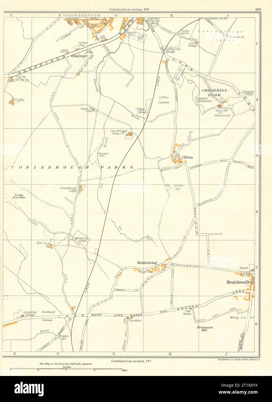 YORKSHIRE Conisbrough Parks Crookhill Micklebring Braithwell Clifton ...