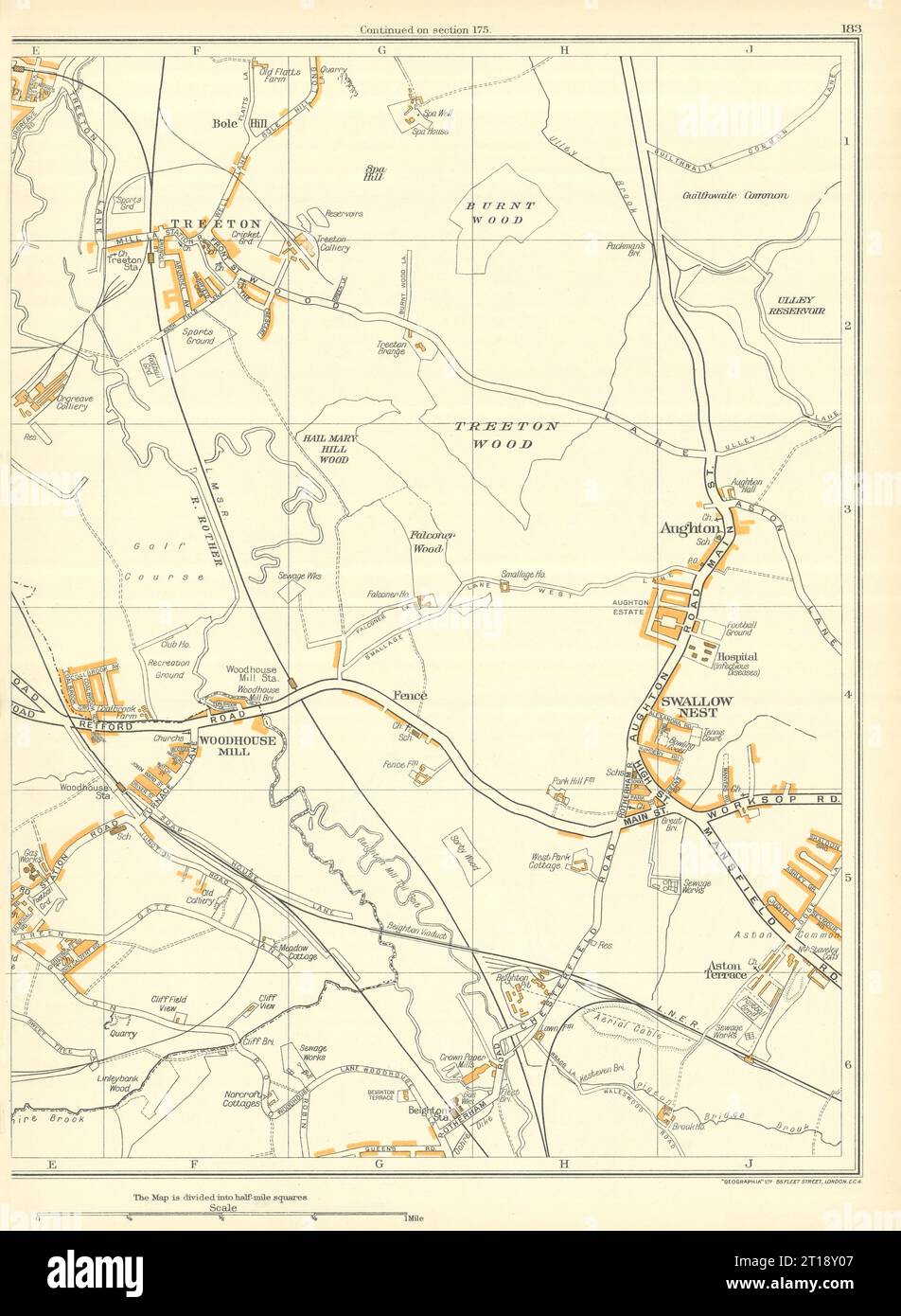YORKSHIRE Catcliffe Treeton Orgreave Aughton Swallownest Woodhouse Mill ...