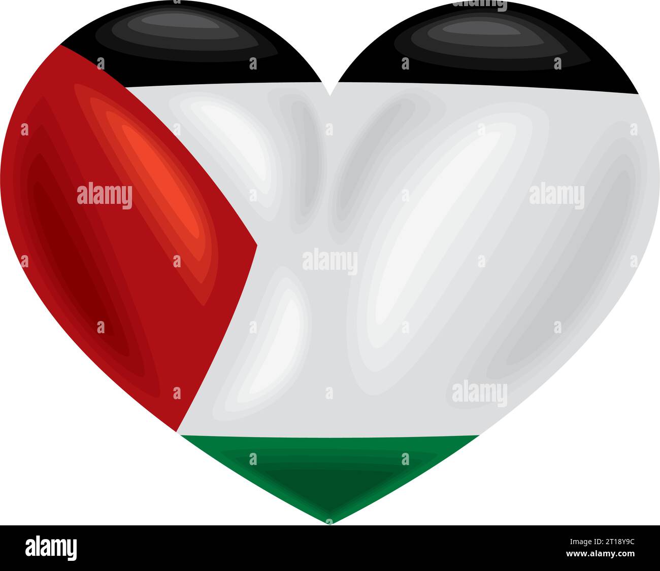 palestine flag in heart Stock Vector Image & Art - Alamy