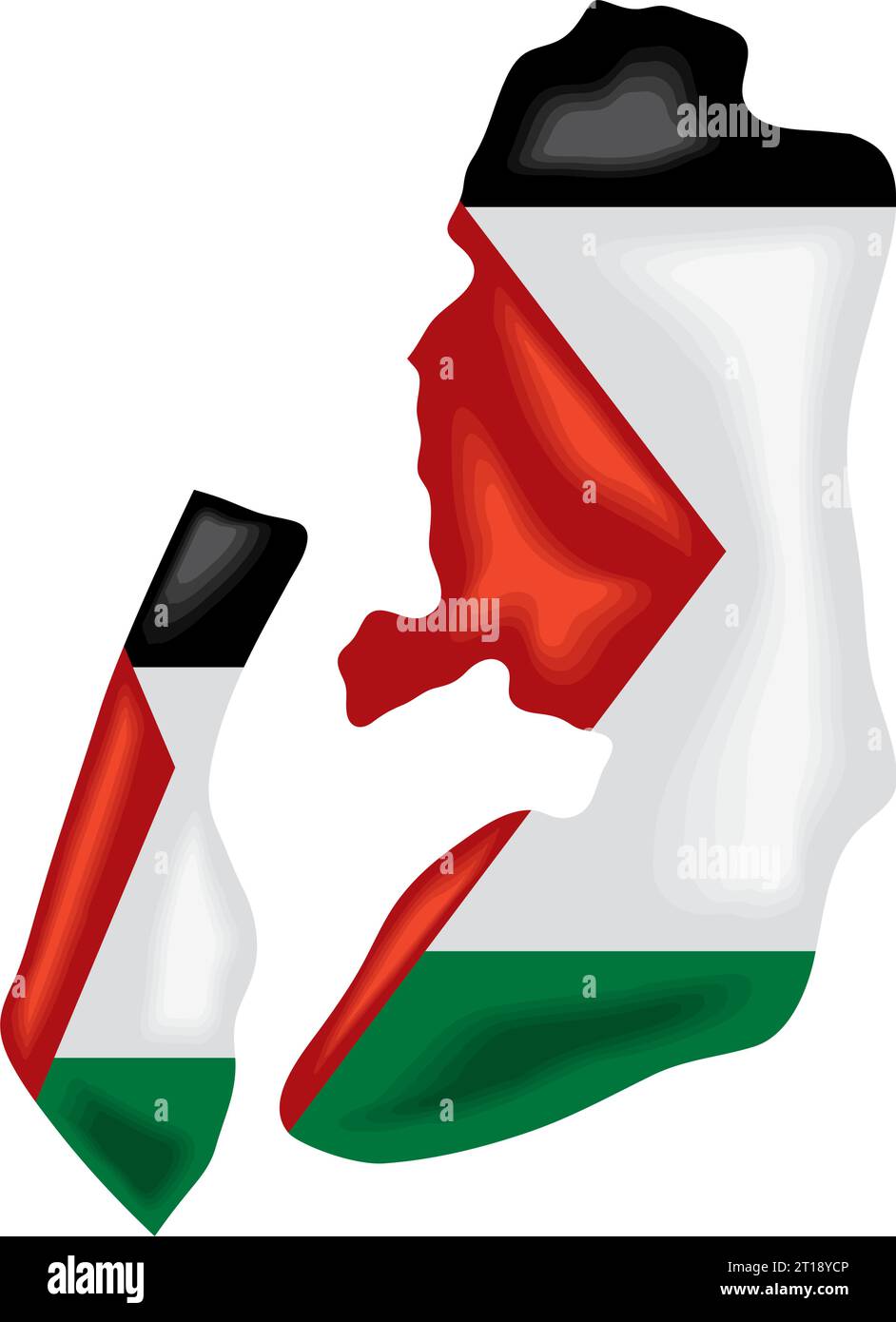 palestine flag in map Stock Vector Image & Art - Alamy