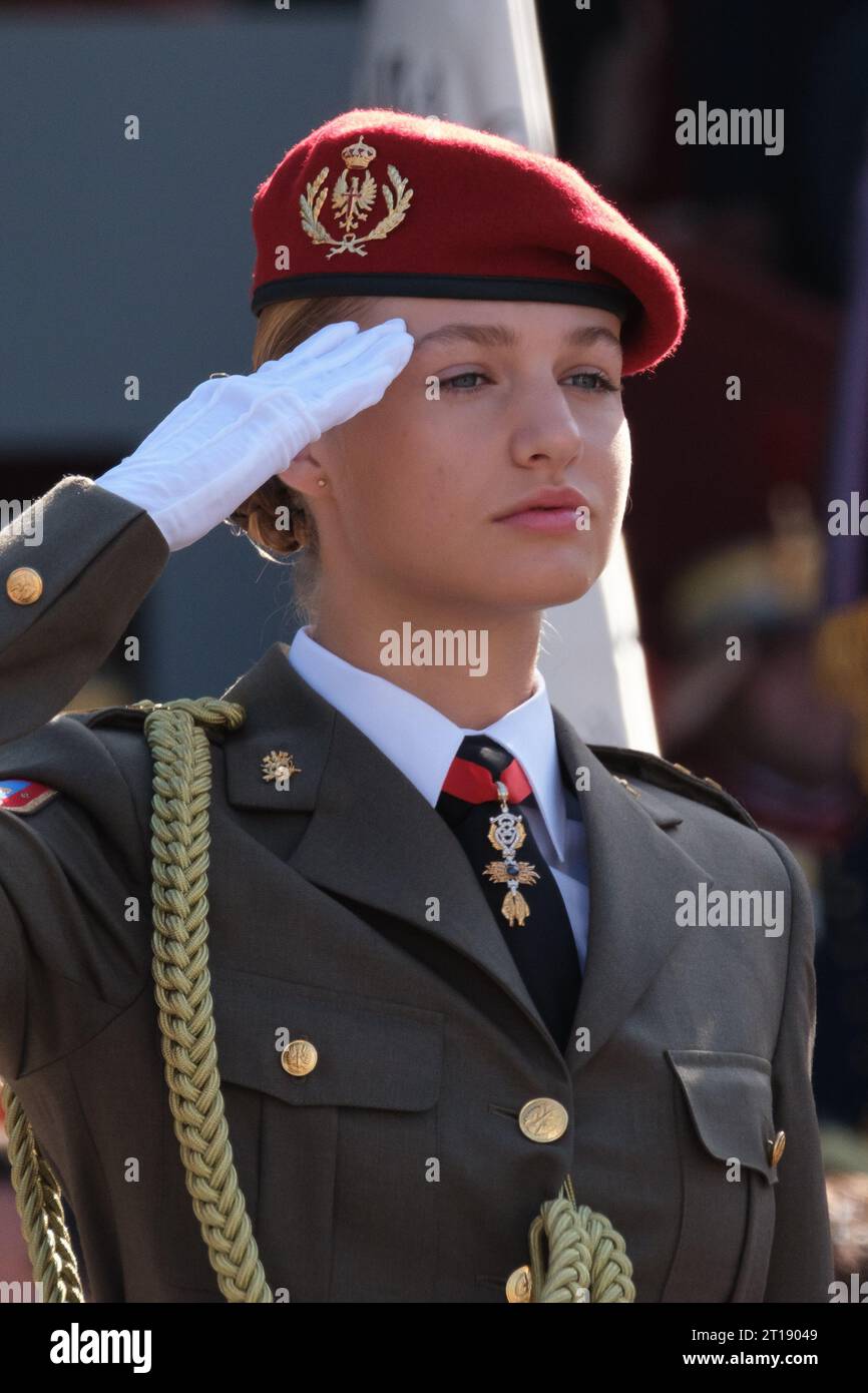 Princess Leonor of Spain attend the National Day Military Parade in ...