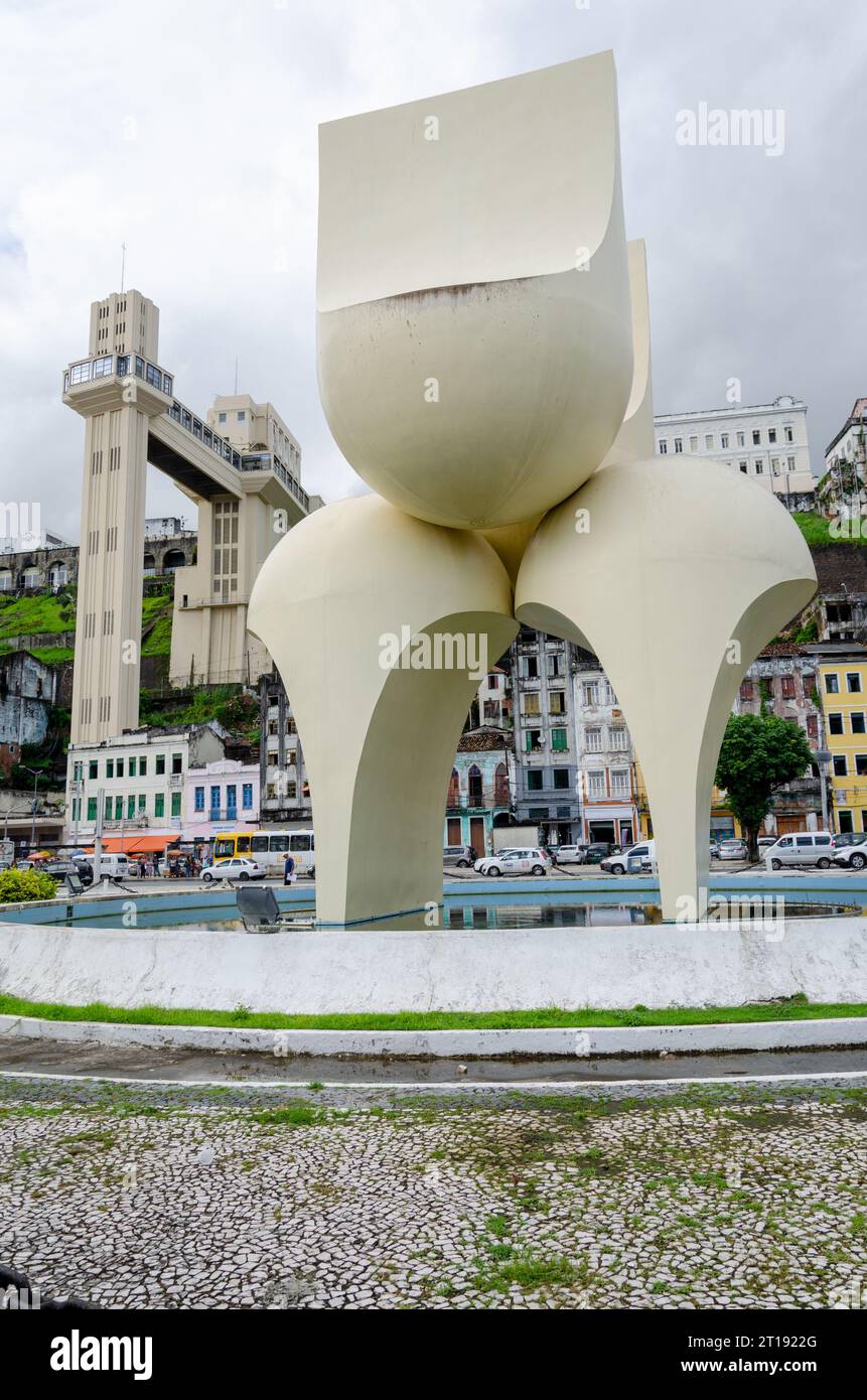 Salvador, Bahia, Brazil - June 09, 2015: view from below of the Lacerda ...