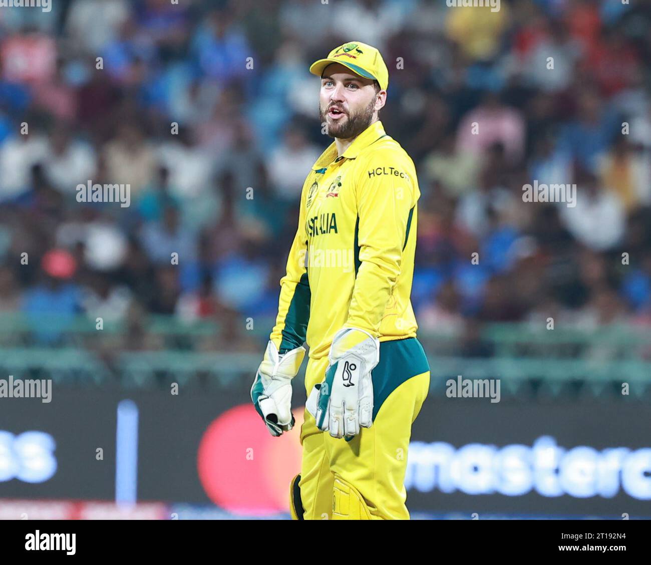 Lucknow, Uttar Pradesh, India. 12th Oct, 2023. Josh Inglis of Australia ...