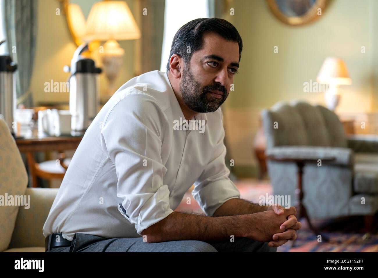 First Minister of Scotland Humza Yousaf, at Bute House in Edinburgh ...