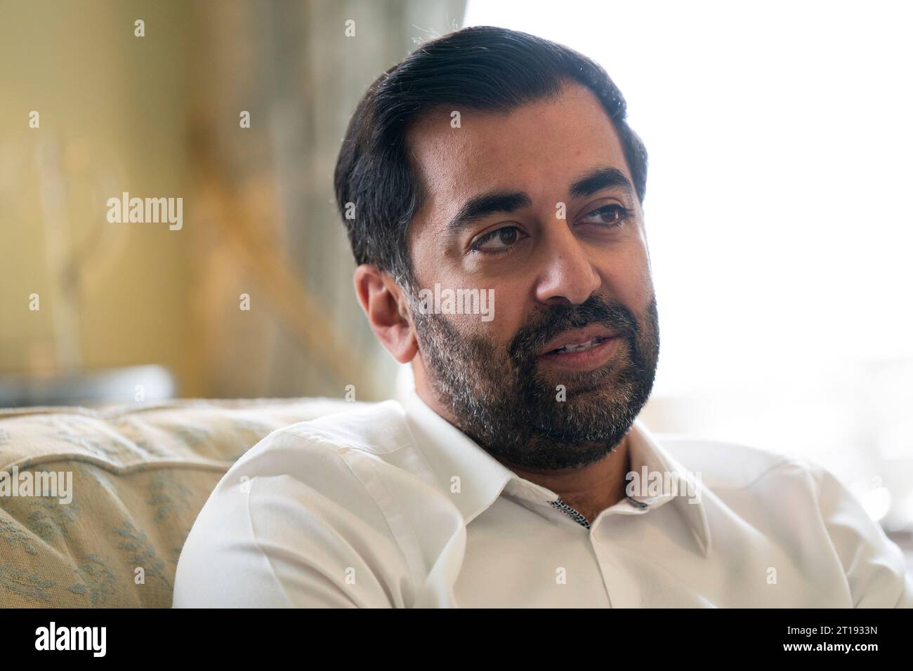First Minister of Scotland Humza Yousaf, at Bute House in Edinburgh ...