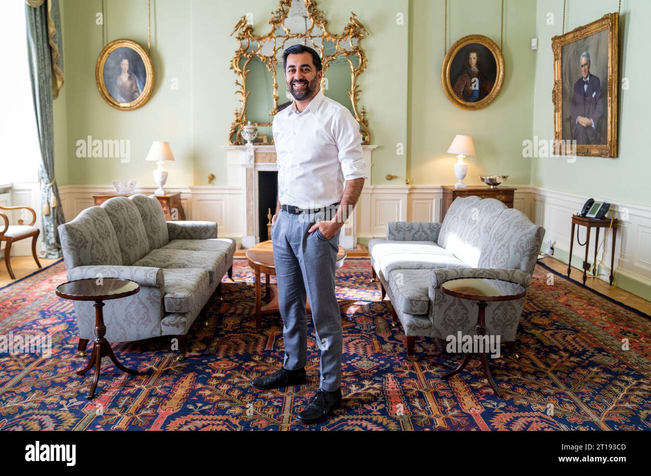 First Minister of Scotland Humza Yousaf, at Bute House in Edinburgh ...