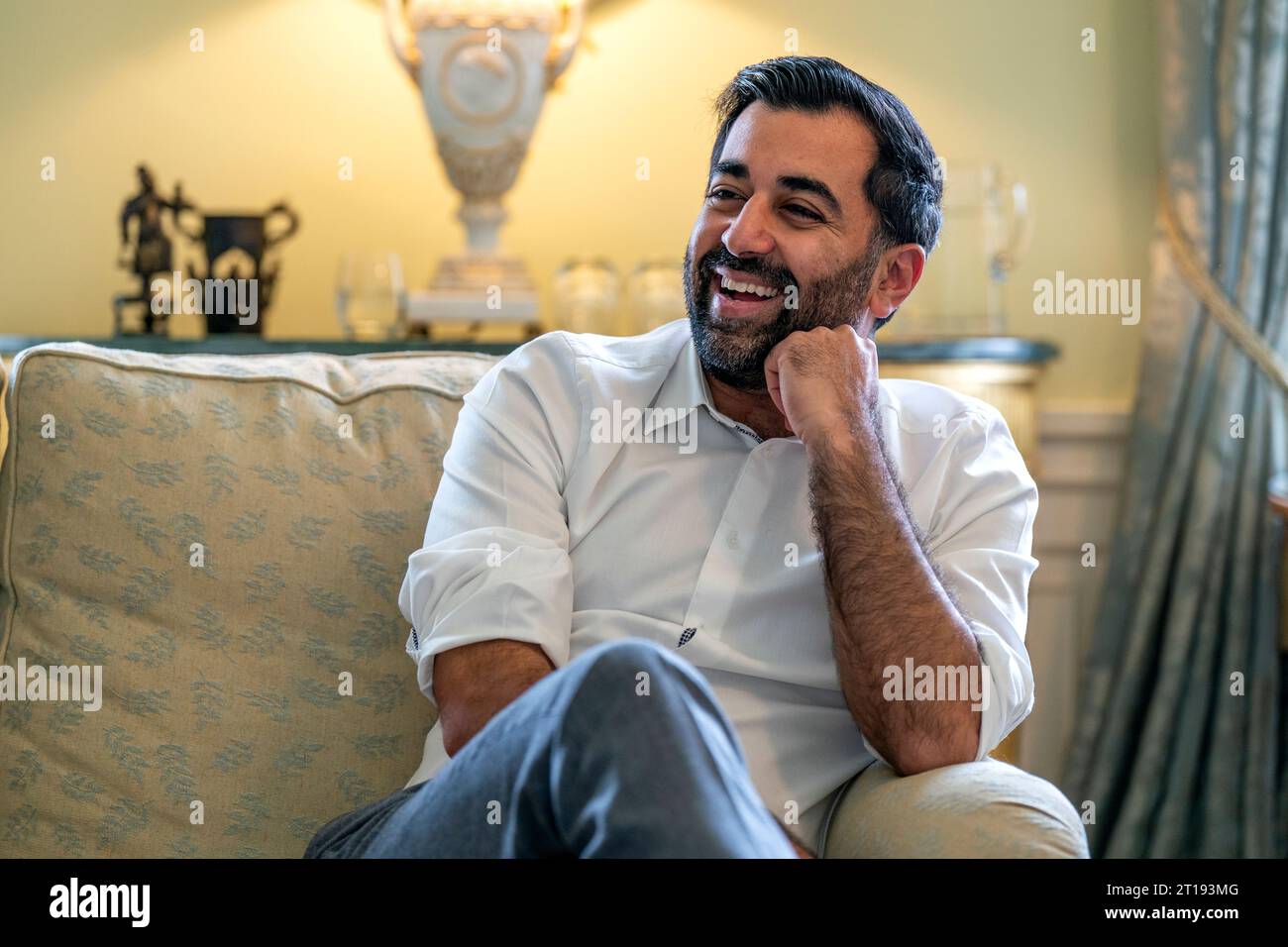 First Minister of Scotland Humza Yousaf, at Bute House in Edinburgh ...