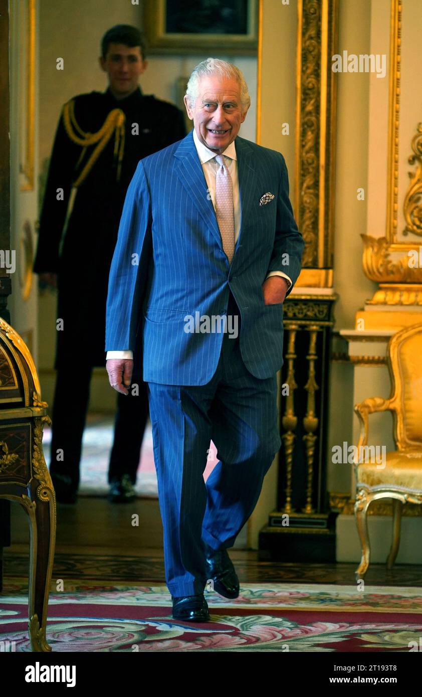 King Charles III arrives to present the 2022 and 2023 Queen Elizabeth ...