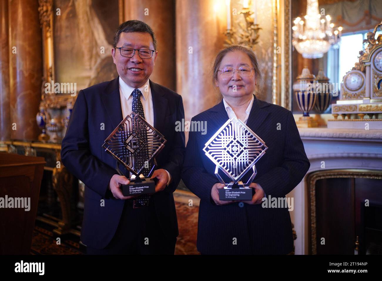 (left to right) Dr Aihua Wang and Dr Jianhua Zhao, two of a team of ...
