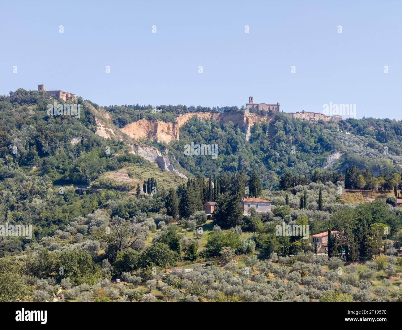 Tuscany, Volterra town skyline, church and panorama view Stock Photo ...