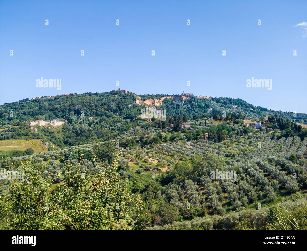 Tuscany, Volterra town skyline, church and panorama view Stock Photo ...