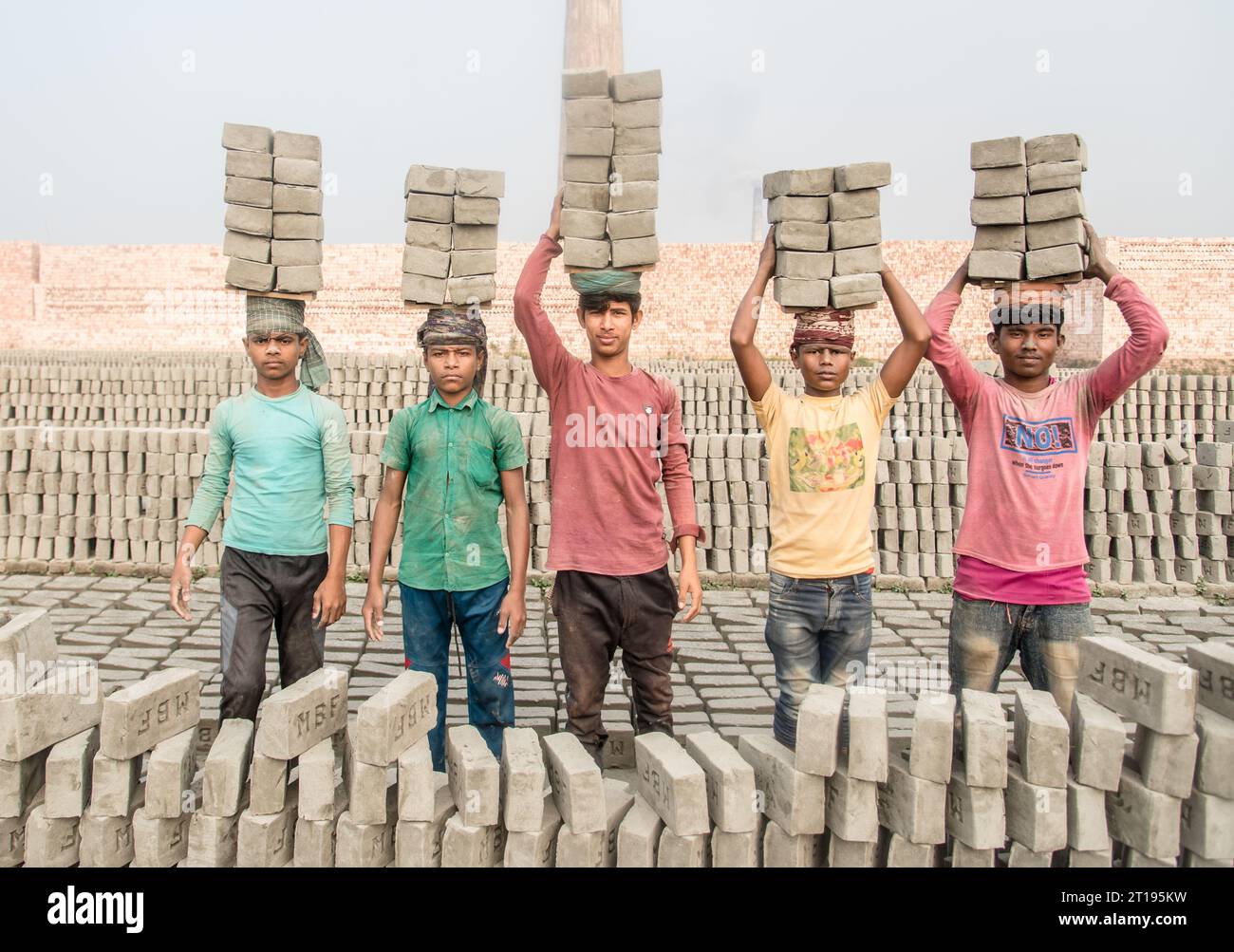 Brick-chipping is common in Bangladesh. Many children work as chippers ...