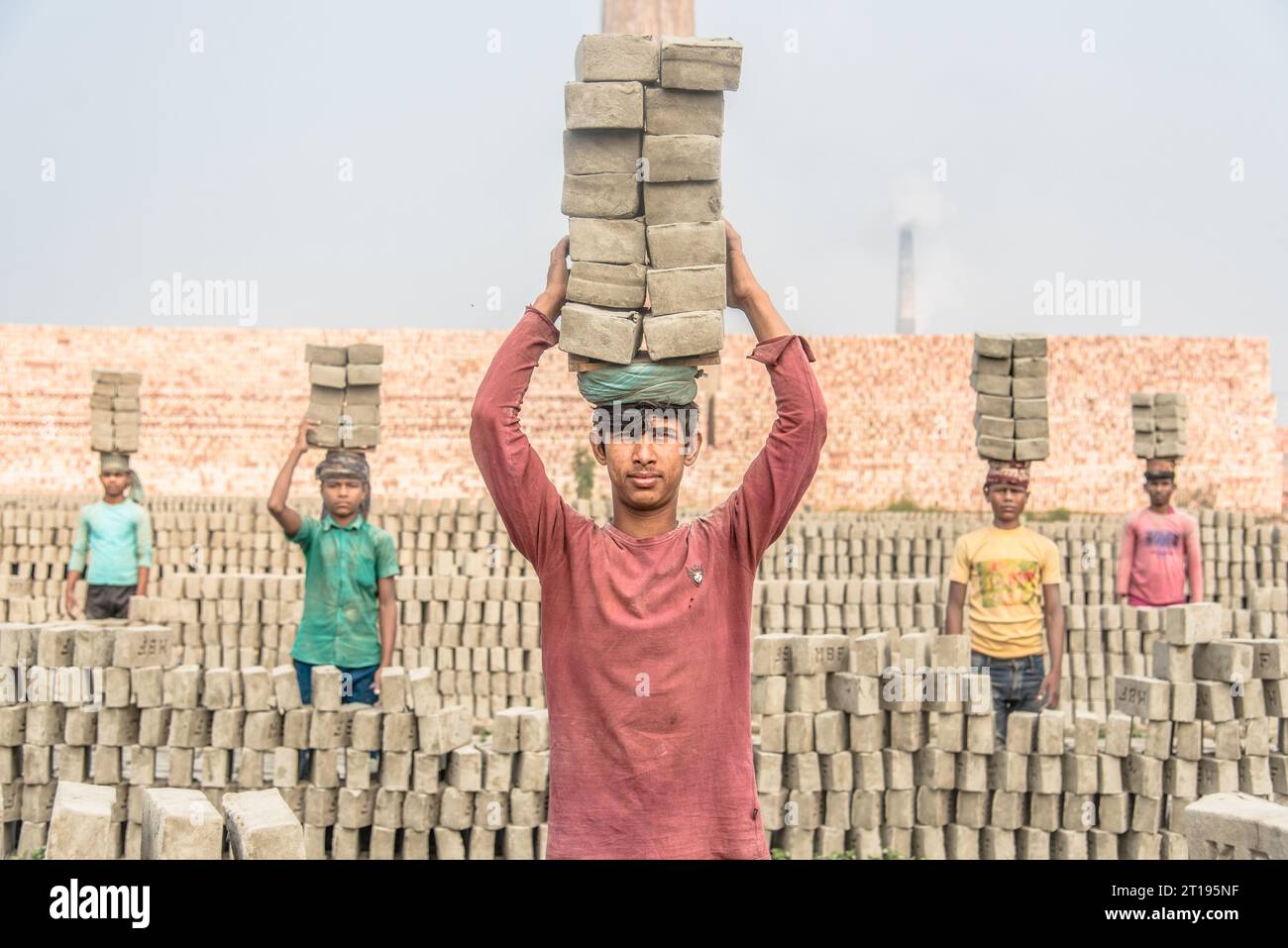 Brick-chipping is common in Bangladesh. Many children work as chippers ...