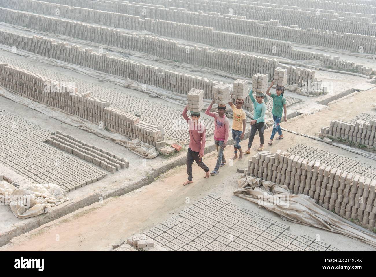 Brick-chipping is common in Bangladesh. Many children work as chippers ...
