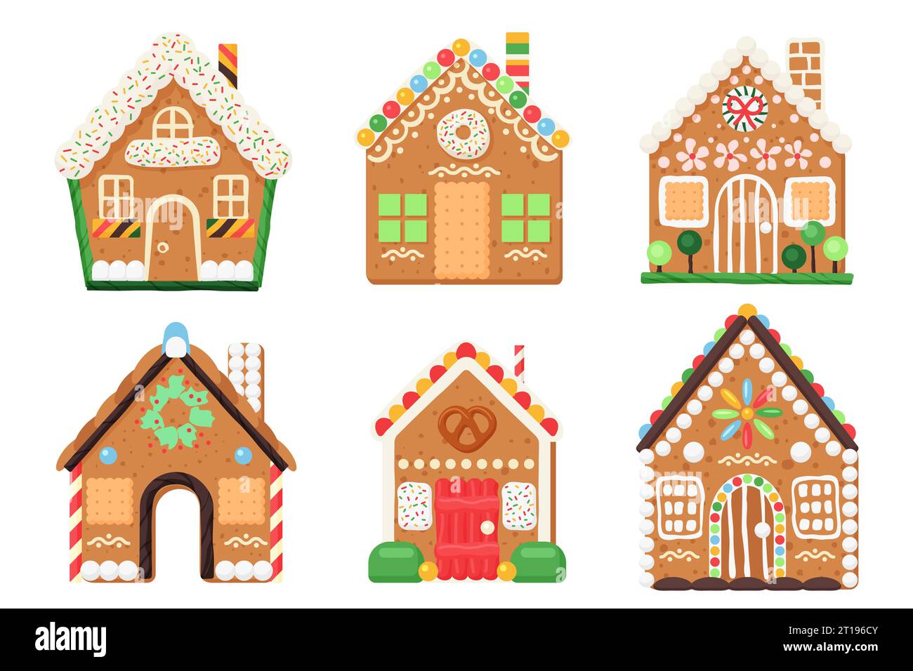 Gingerbread houses illustration hi-res stock photography and images - Alamy