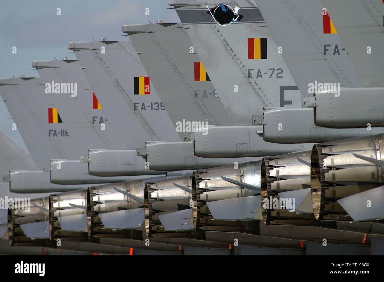 Heckleitwerke von Kampfflugzeugen vom Typ Lockheed Martin F-16 Fighting ...