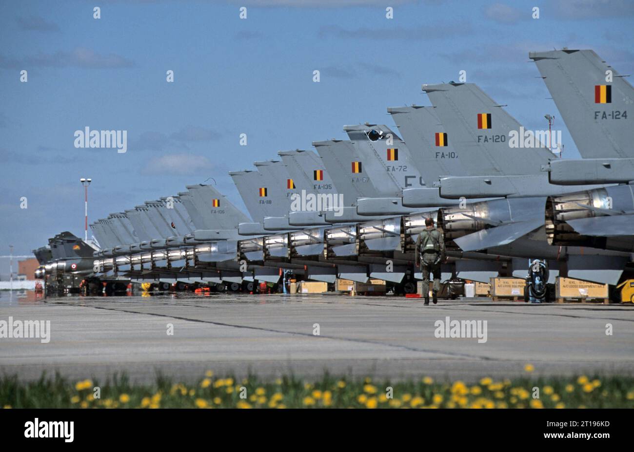 Heckleitwerke von Kampfflugzeugen vom Typ Lockheed Martin F-16 Fighting ...