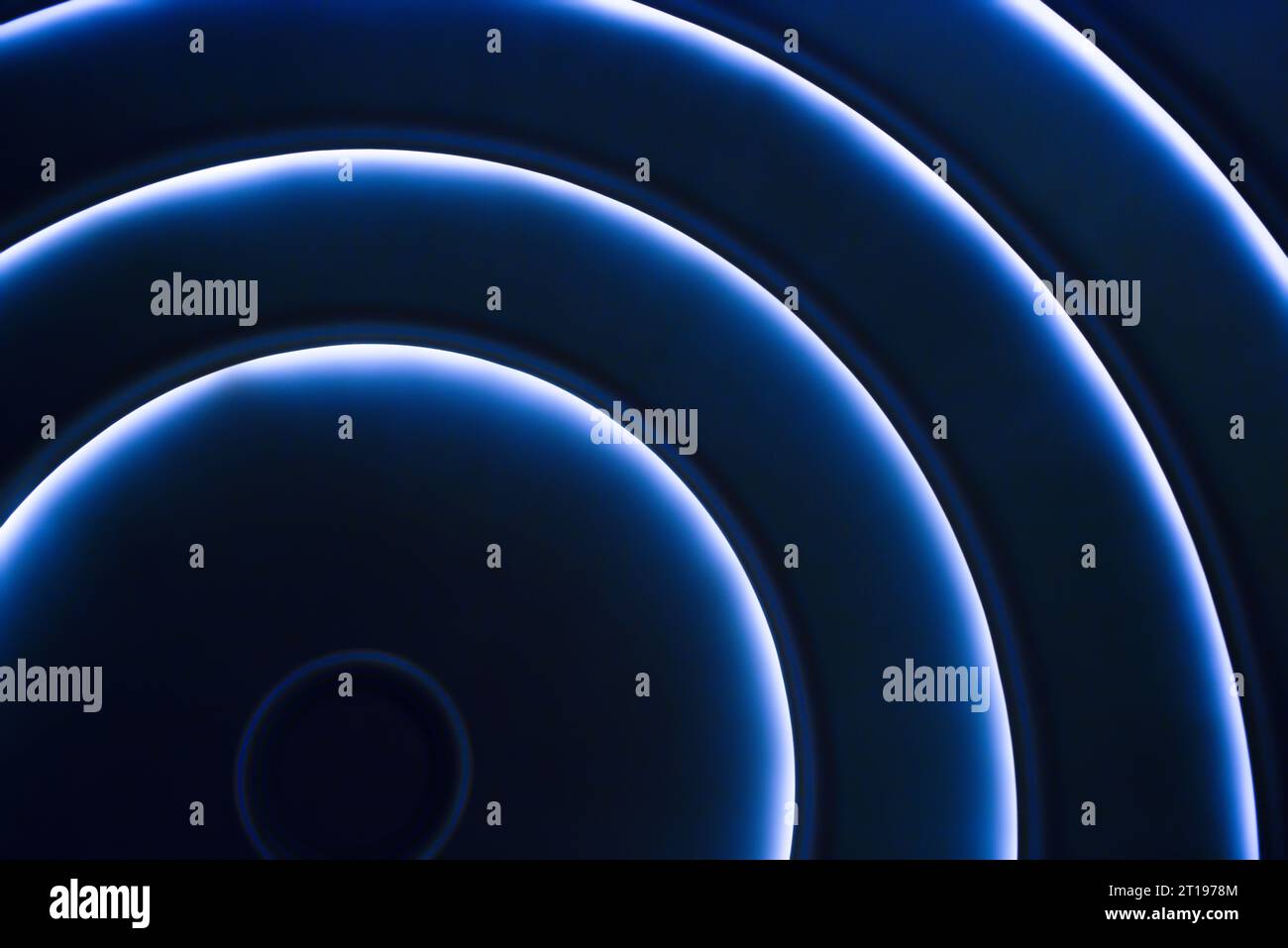 Overhead view of blue concentric circles Stock Photo - Alamy