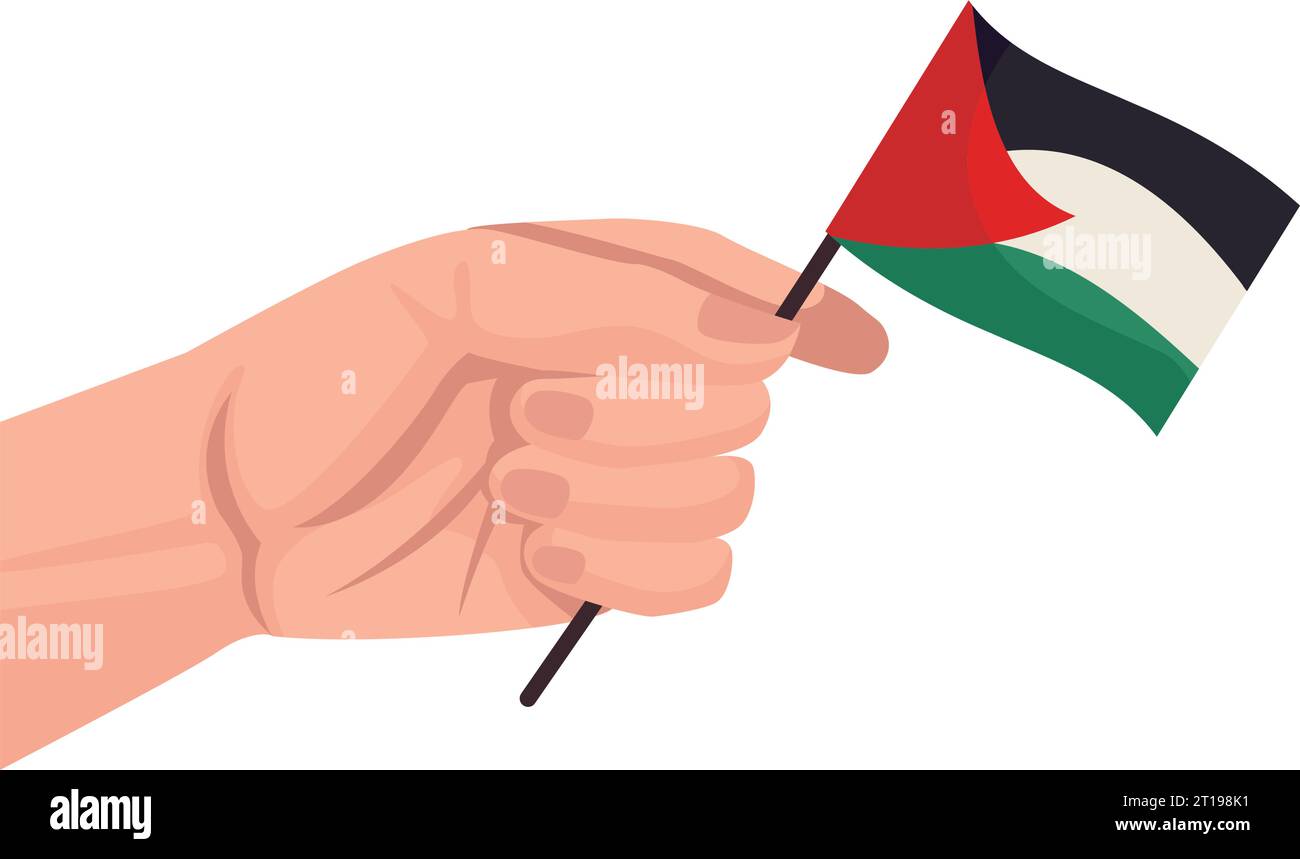 palestine flag in hand Stock Vector Image & Art - Alamy
