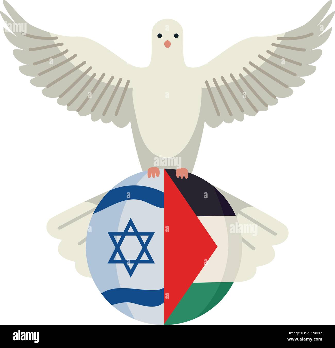 israel and palestine with peace dove Stock Vector Image & Art - Alamy
