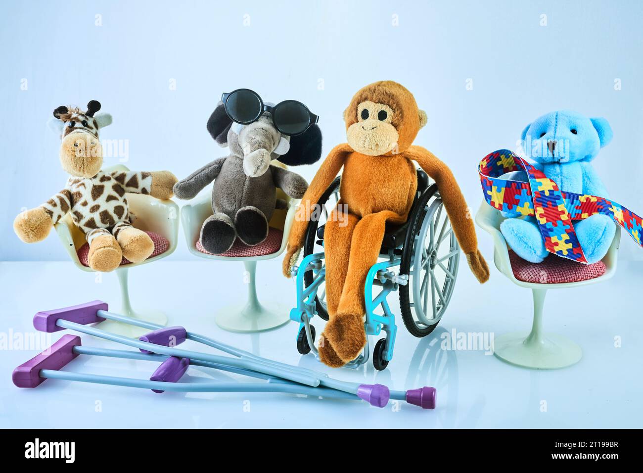 International day of persons with disabilities. Wheelchair with toys ...